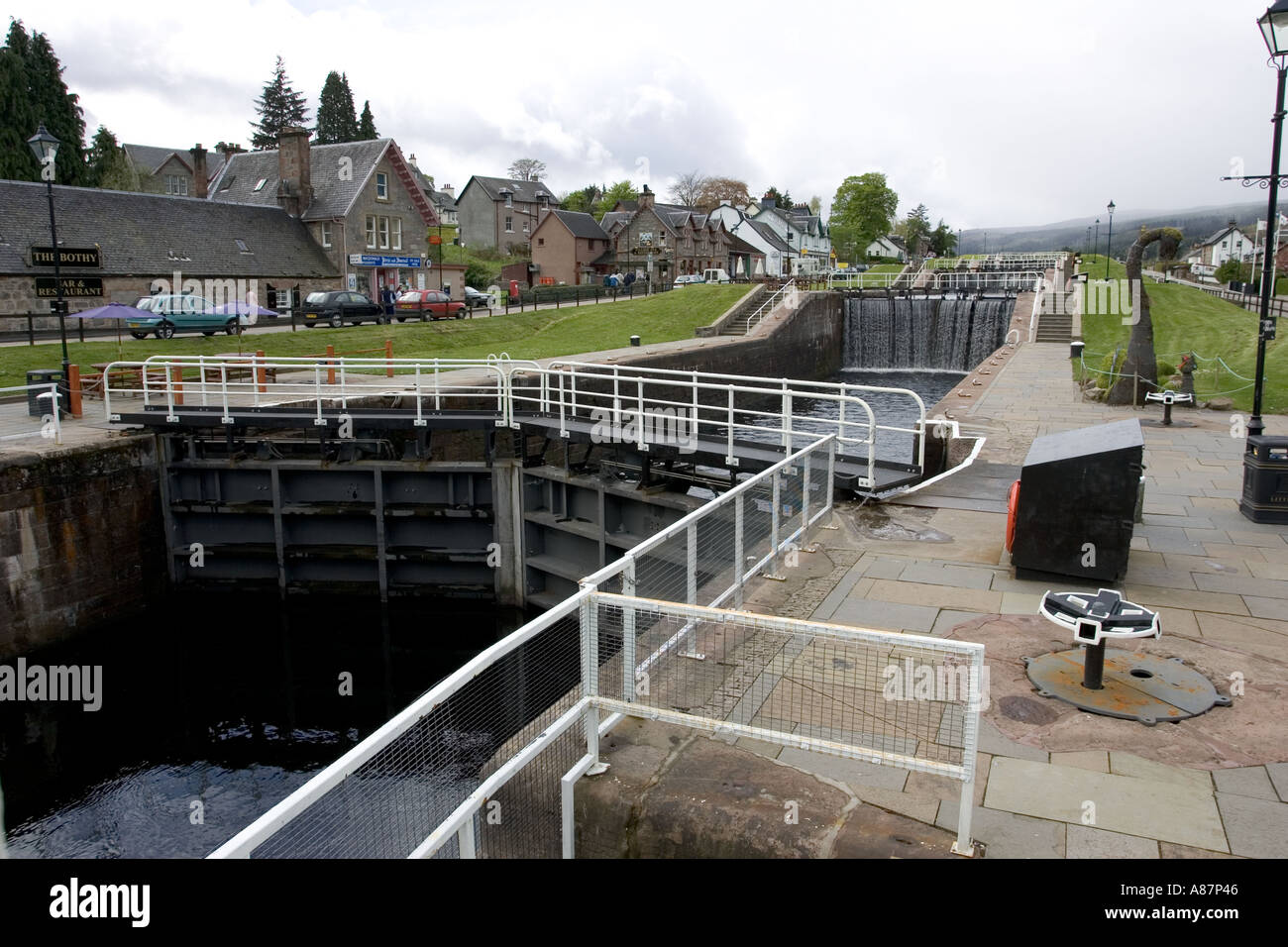 Locks on Caledonian Canal near Fort Augustus Scotland Stock Photo - Alamy