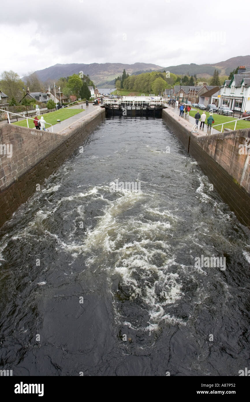 Locks on Caledonian Canal near Fort Augustus Scotland Stock Photo - Alamy