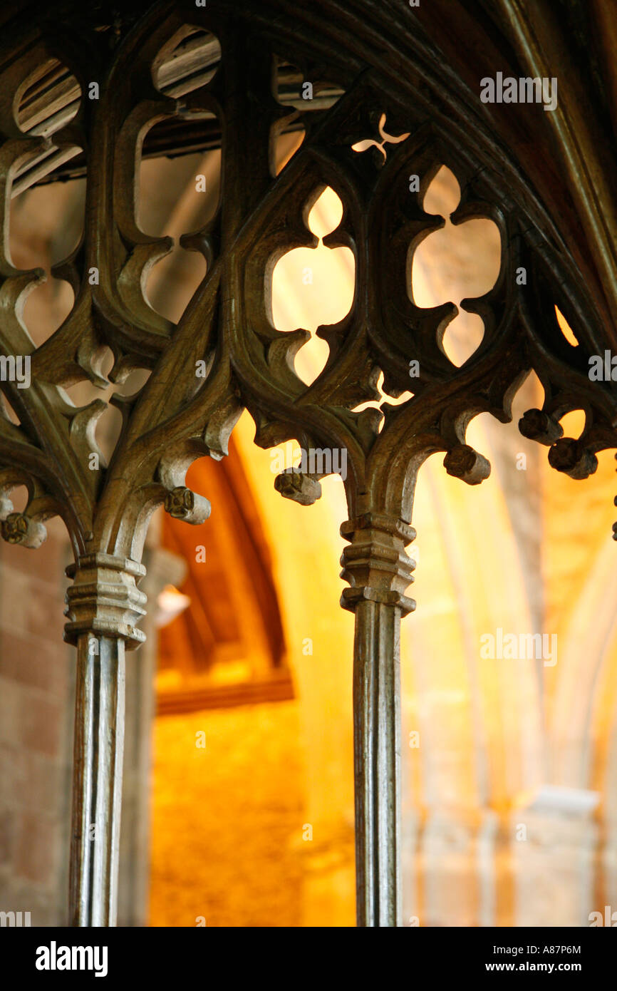 Stone carved arch, St George's Priory Church, Dunster Stock Photo - Alamy