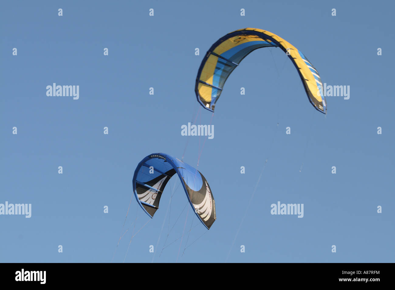 Kite Surfing Kites canopy Stock Photo - Alamy