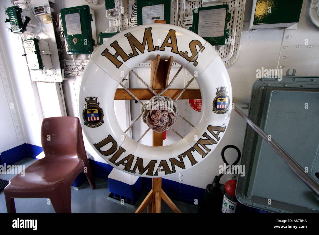 HMAS DIAMANTINA RIVER CLASS FRIGATE DOCKED AT QUEENSLAND MARITIME ...