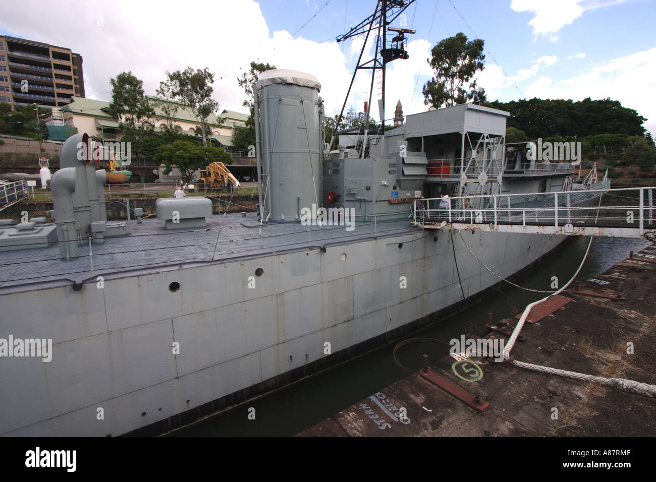 HMAS DIAMANTINA RIVER CLASS FRIGATE DOCKED AT QUEENSLAND MARITIME ...