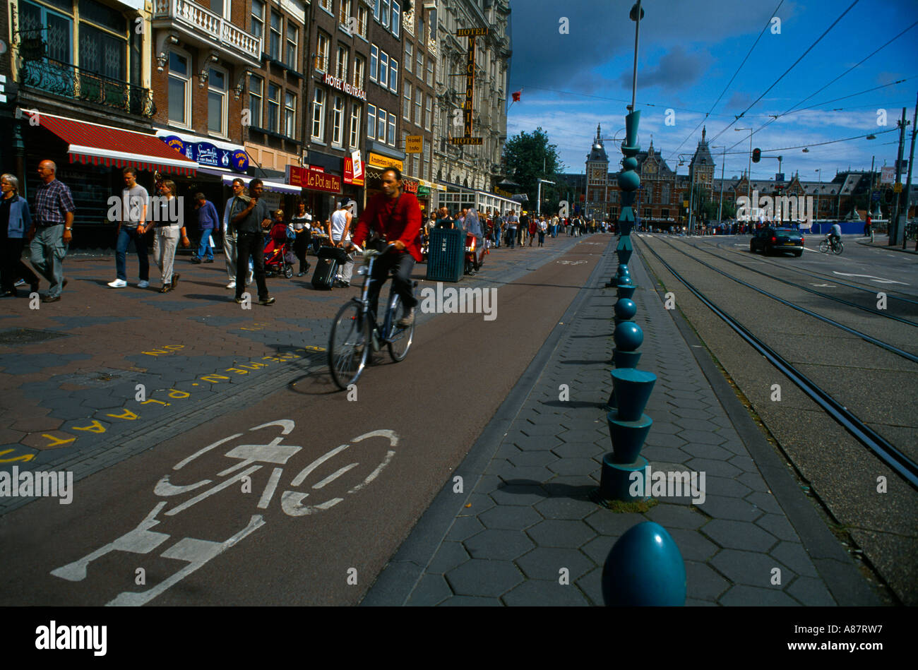 Netherlands cyclist lane hi-res stock photography and images - Alamy
