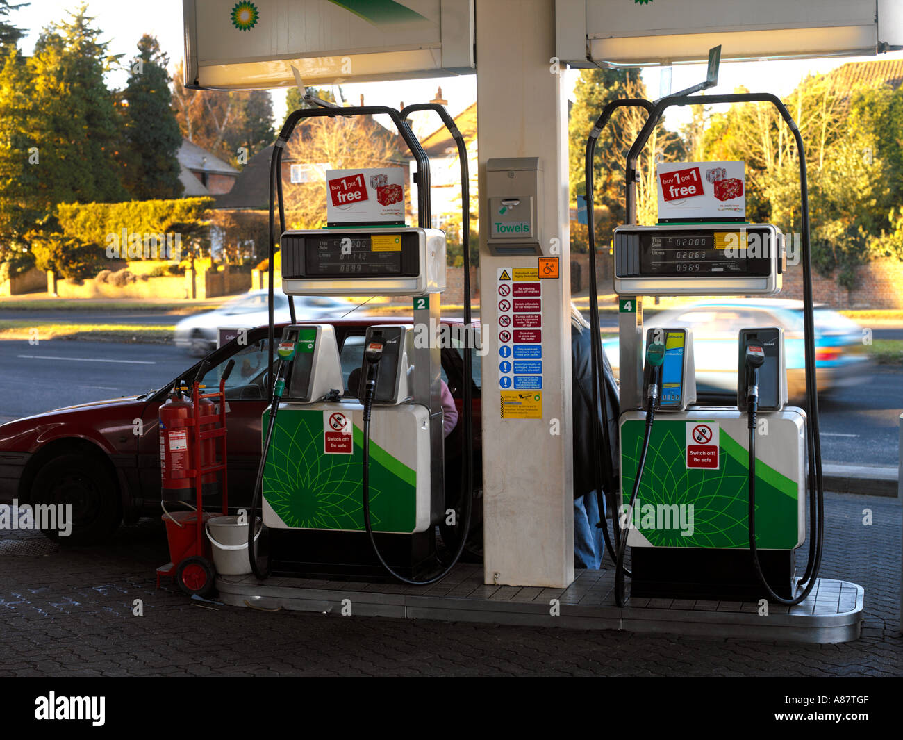 BP Petrol Pumps Stock Photo - Alamy