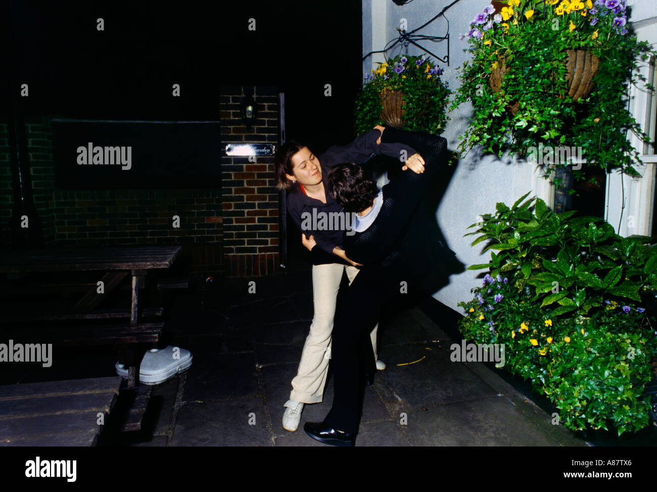 Girls Fighting Outside Pub Stock Photo - Alamy