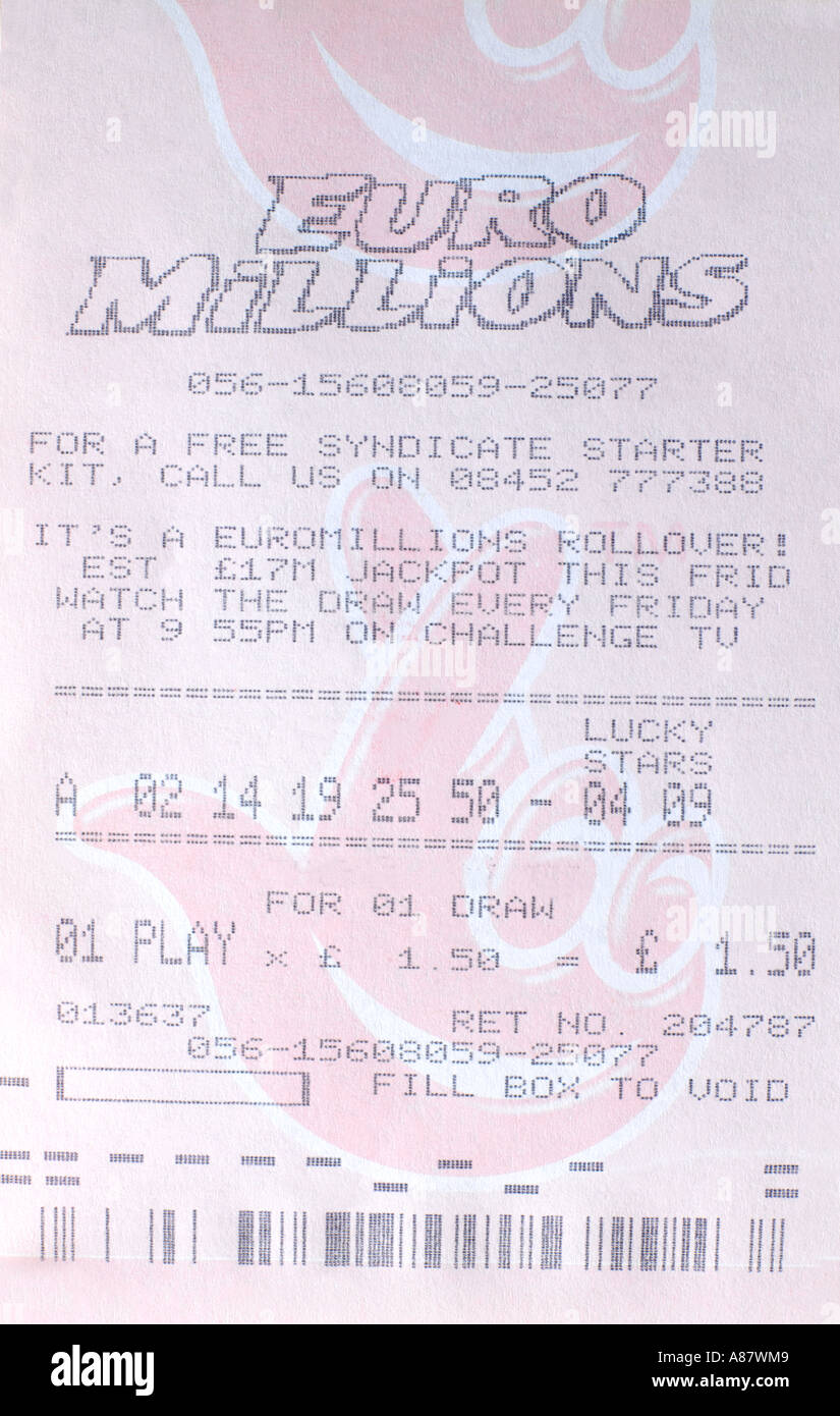 Euro Lottery Ticket Stock Photo - Alamy