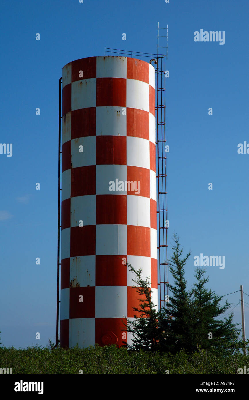 checkered water tower Stock Photo - Alamy