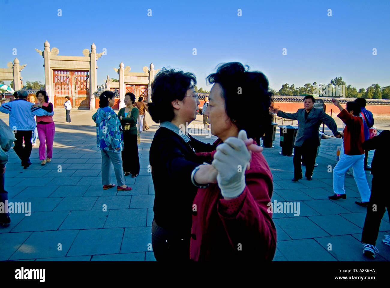 Asia China Beijing Temple of Heaven Morning exercise Stock Photo - Alamy