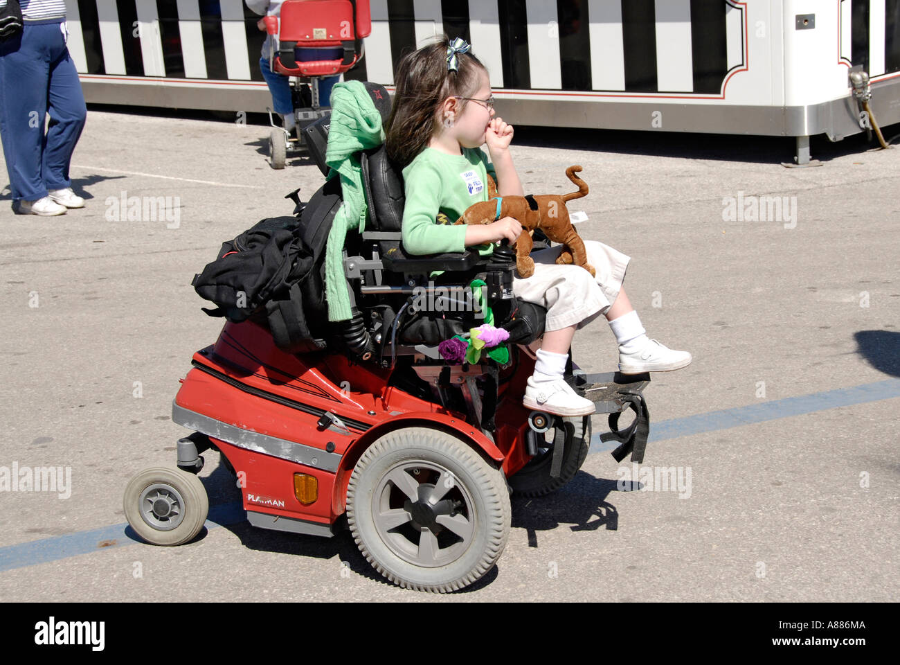 Handicapped children attend and enjoy the Florida State Fair in Tampa ...