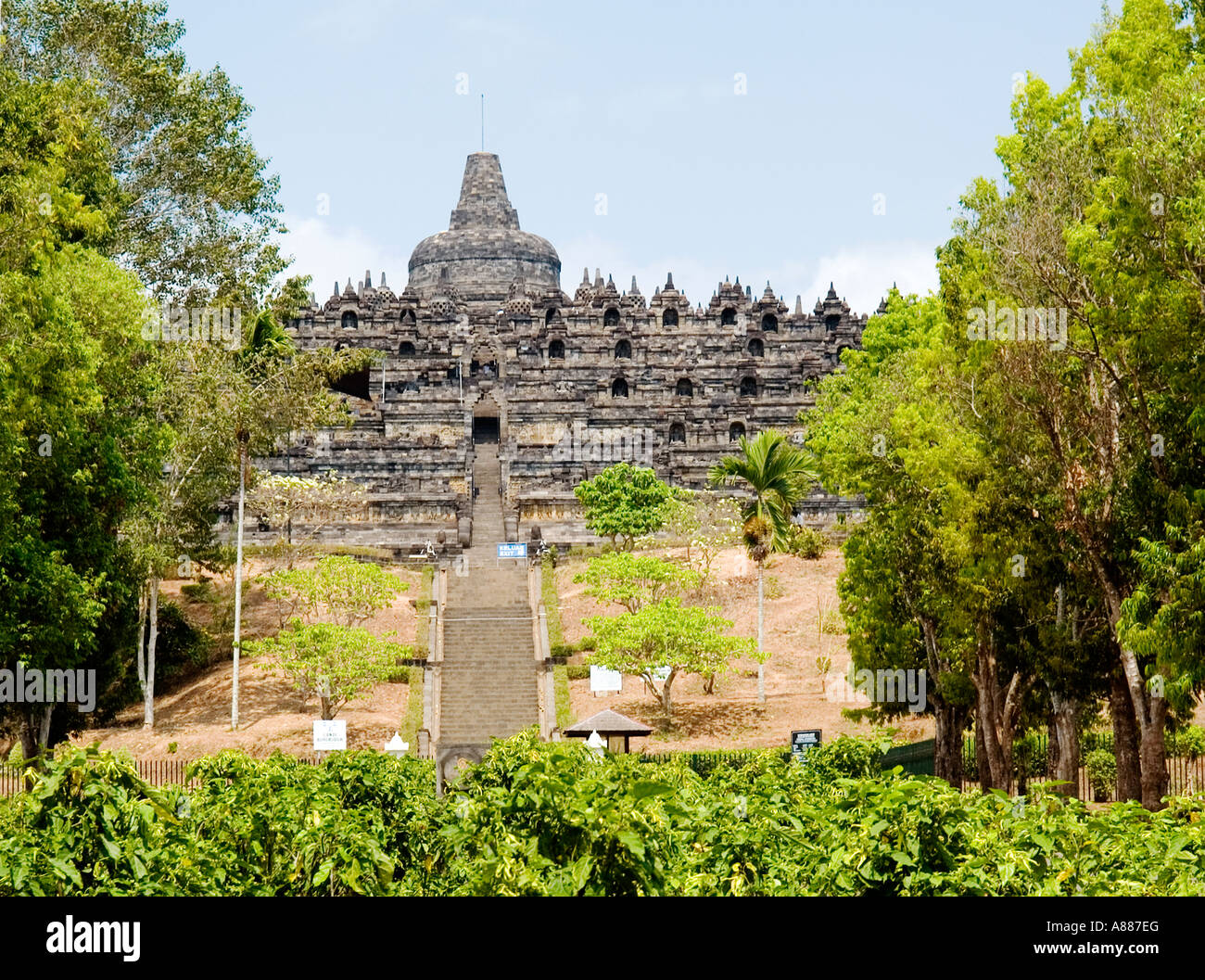 exterior view of borobudur temple java indonesia Stock Photo - Alamy