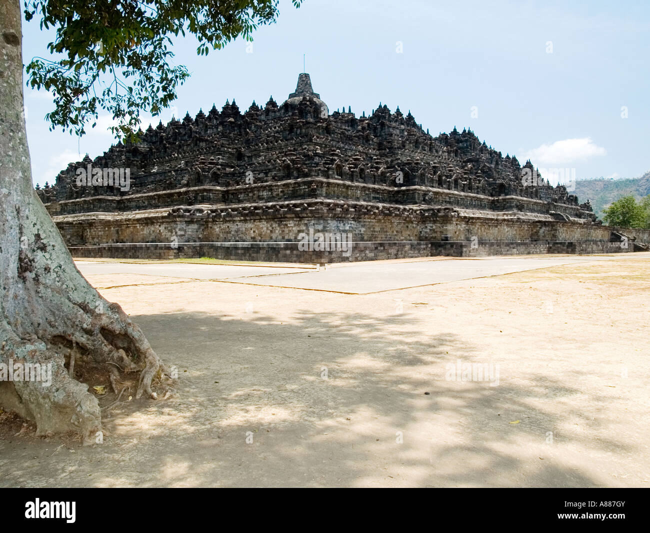 exterior view of borobudur temple java indonesia Stock Photo - Alamy
