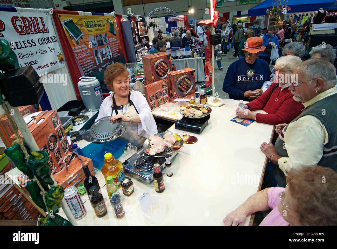Food eating establishments at the Florida State Fair Stock Photo - Alamy