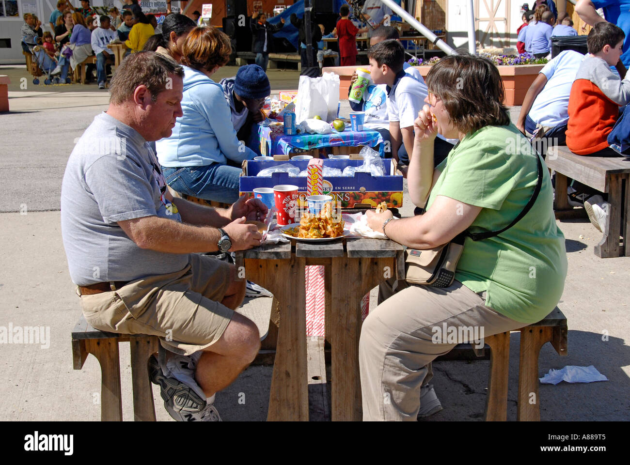 Food eating establishments at the Florida State Fair Stock Photo - Alamy