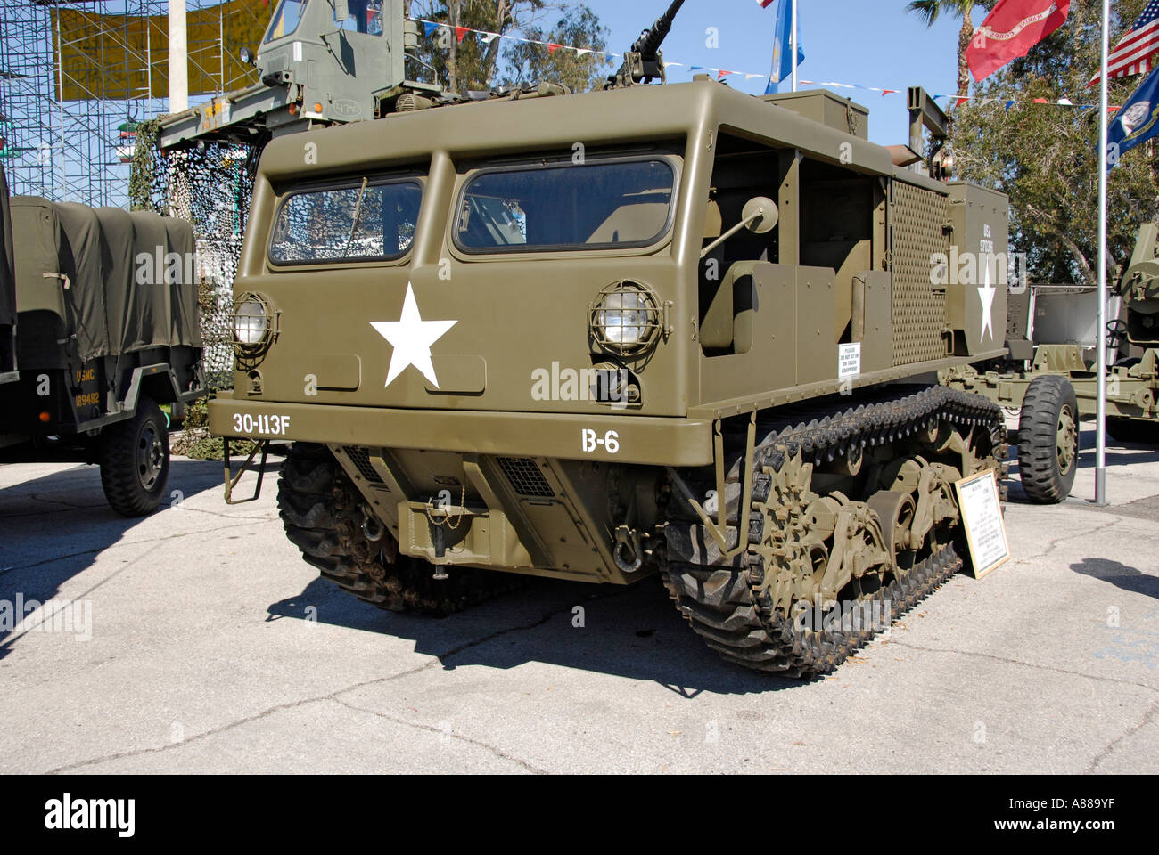 Military machines and hardware on display Stock Photo - Alamy