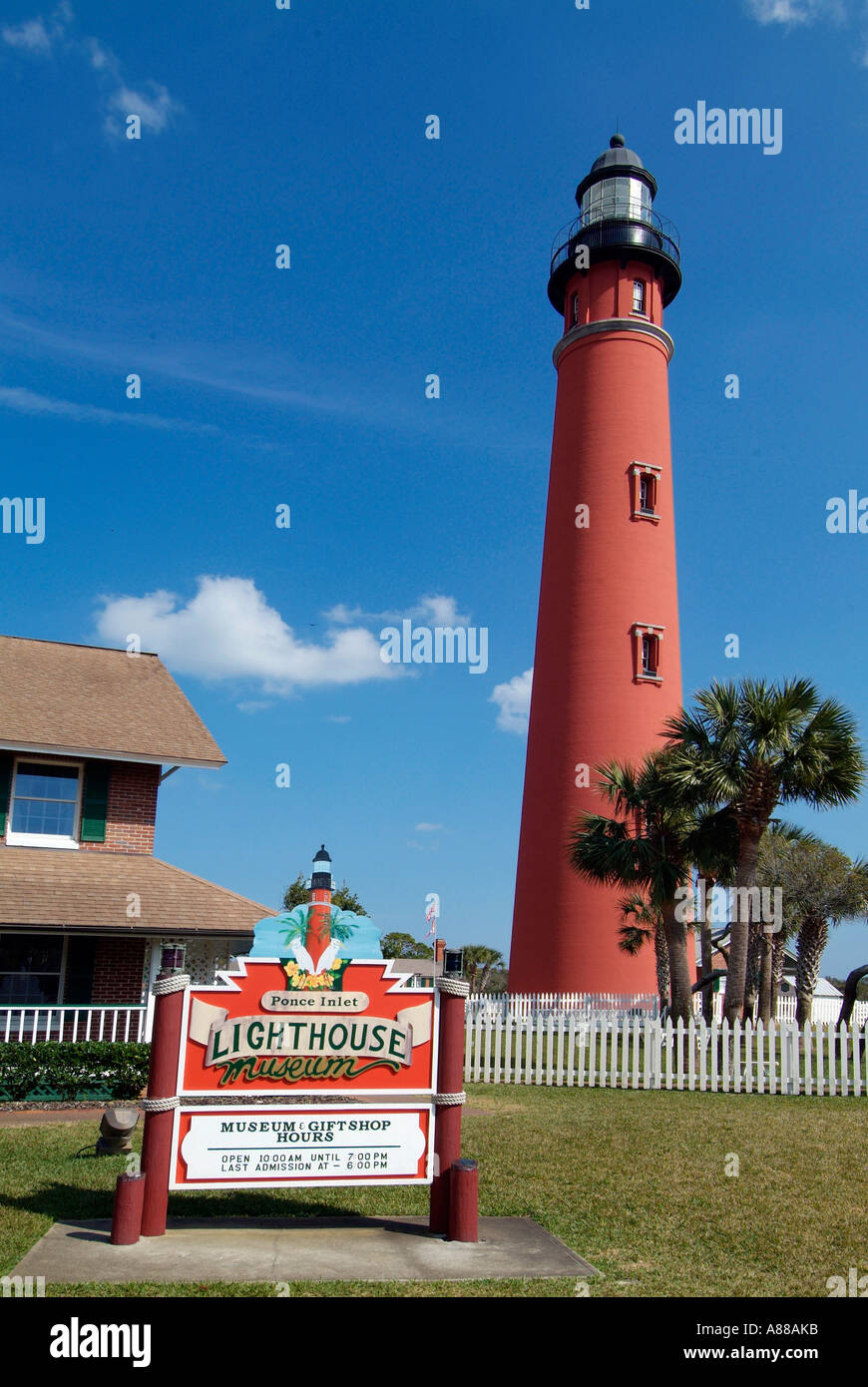 Ponce Inlet Lighthouse Museum Stock Photo - Alamy