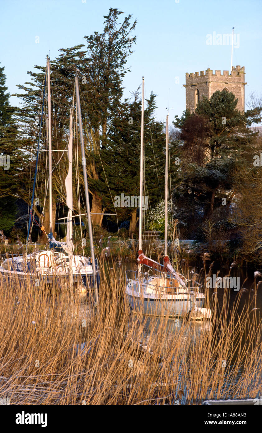 Yachts on River Frome at Wareham Stock Photo - Alamy