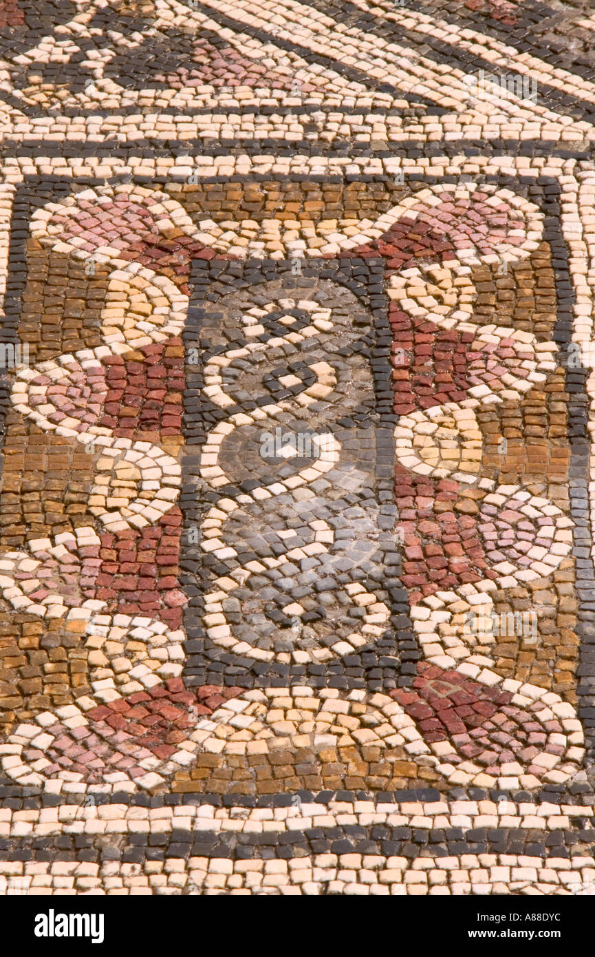 original Roman mosaics, preserved at Conimbriga, near Coimbra, Portugal ...