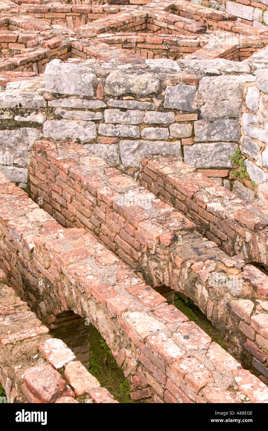 original Roman house foundations preserved at Conimbriga, near Coimbra ...