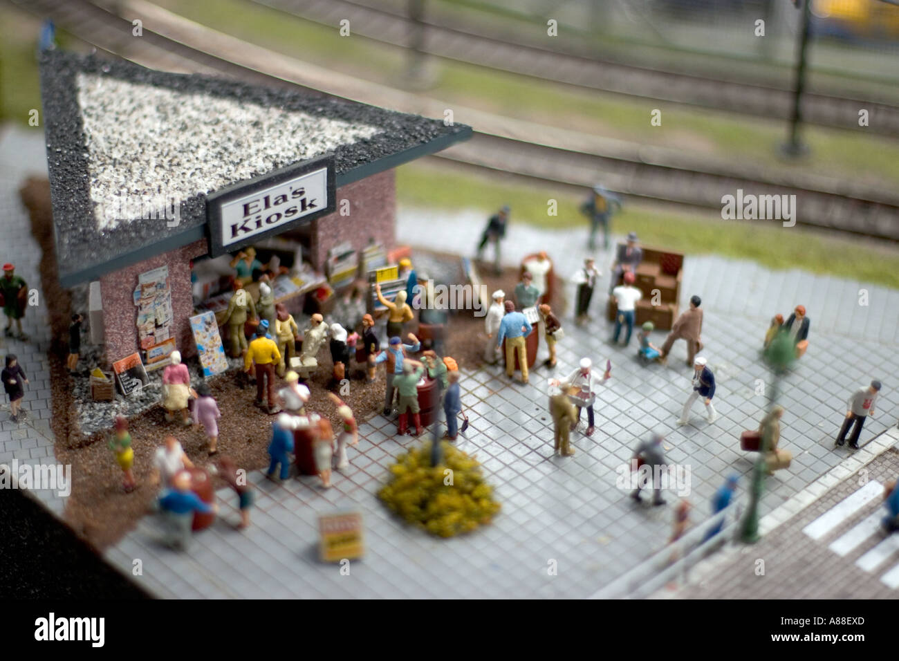 Germany, Hamburg, 22.01.2006. Model railroad layout Miniature ...