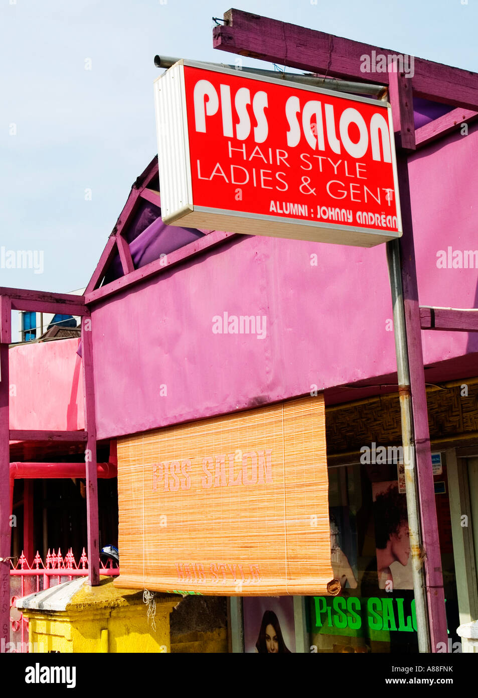 Amusing sign hanging outside of hairdressing salon,Jalan Jaksa,Jakarta ...