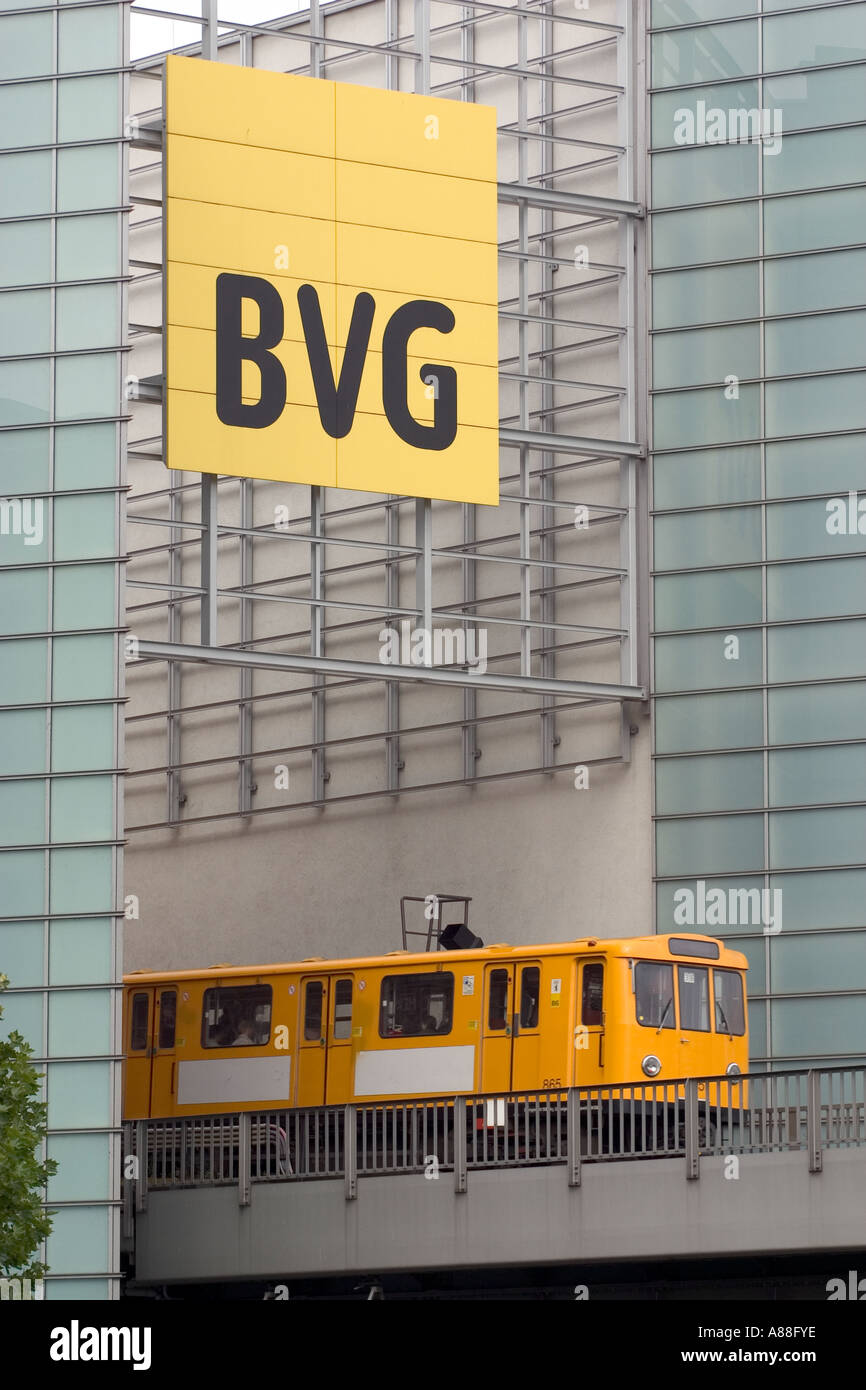 U-Bahn crossing BVG-building in Berlin, Germany Stock Photo - Alamy