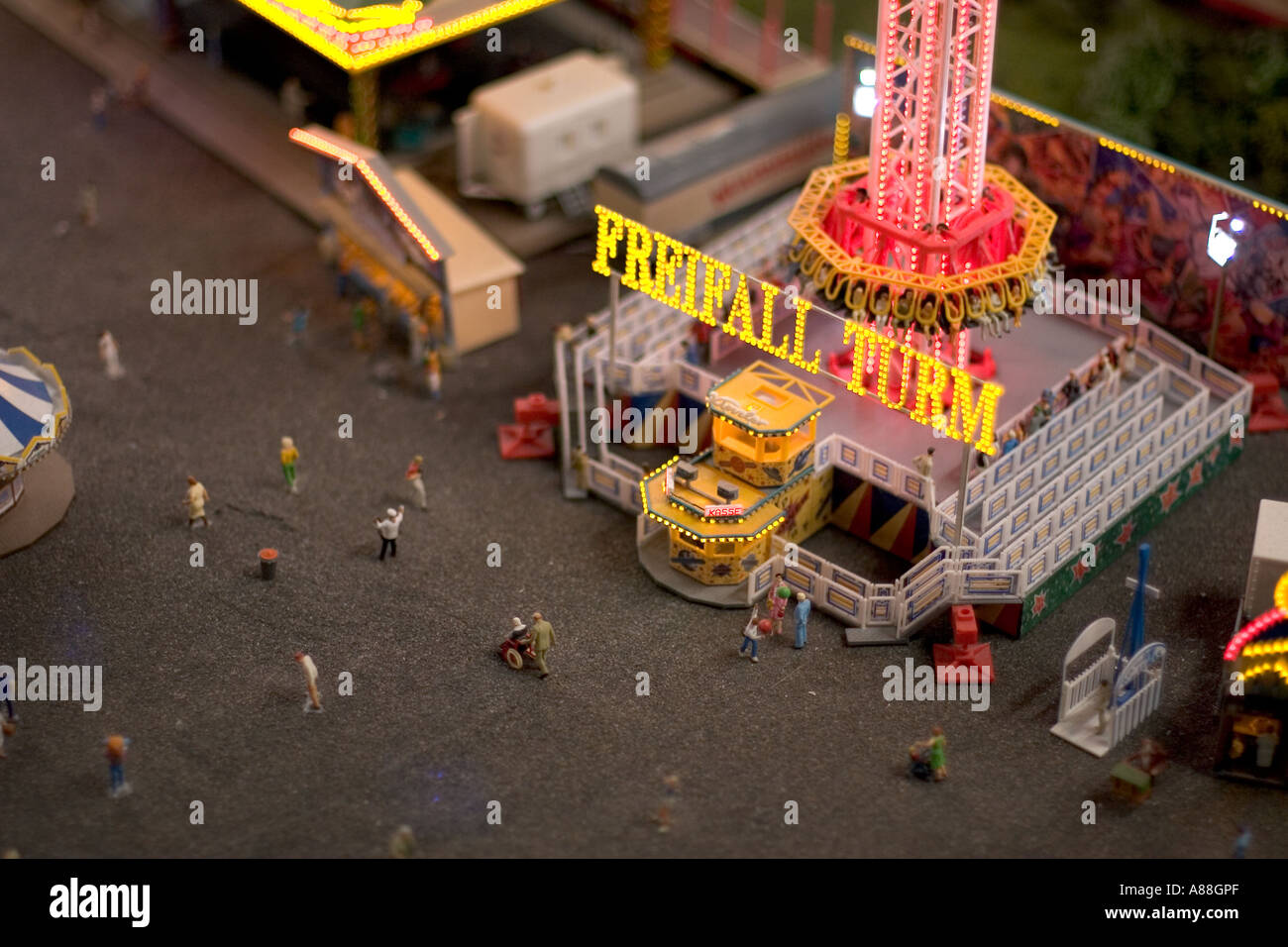 Germany, Hamburg, 22.01.2006. Model railroad layout Miniature ...