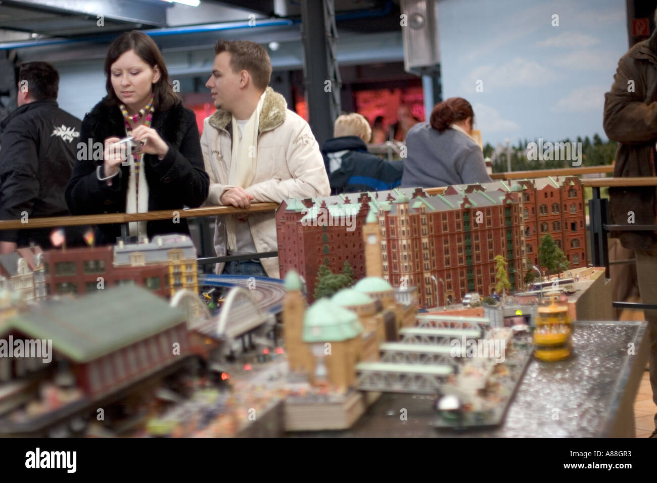 Germany, Hamburg, 22.01.2006. Model railroad layout Miniature ...