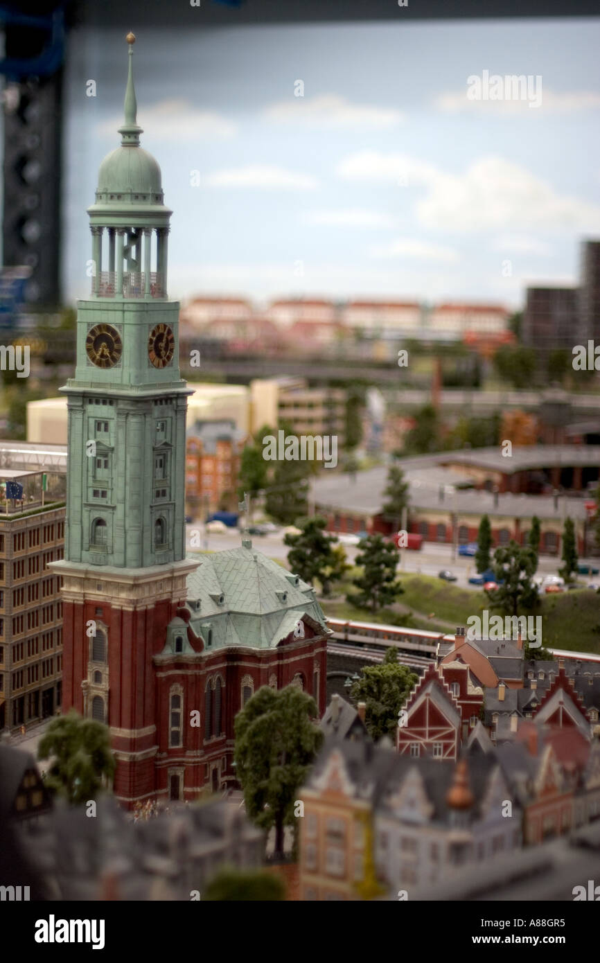Germany, Hamburg, 22.01.2006. Model railroad layout Miniature ...