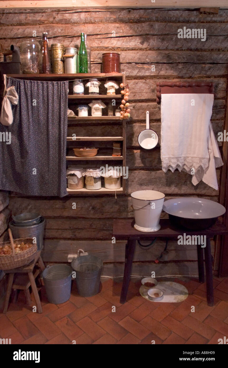 Interior of old kitchen Rocca al Mare Estonian Open Air Museum Tallinn ...