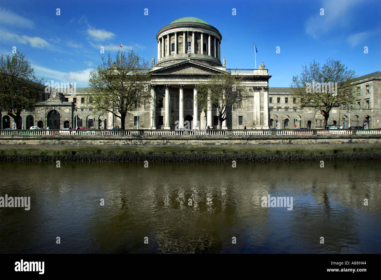 The law courts known as the Four 4 Courts on the bank of the River ...