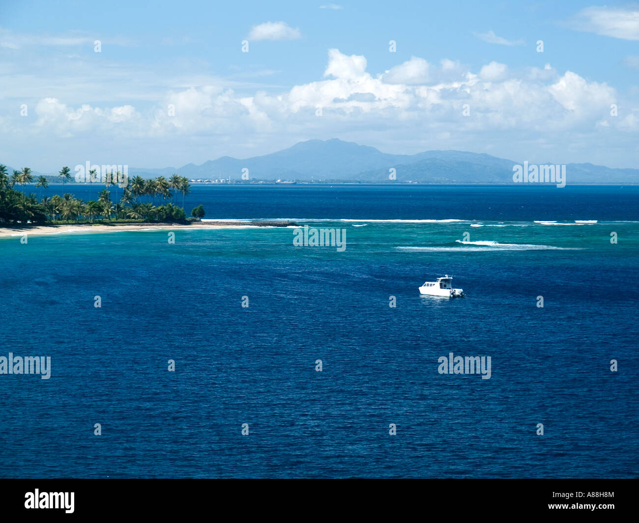 view over the bay at sengiggi lombok indonesia Stock Photo - Alamy