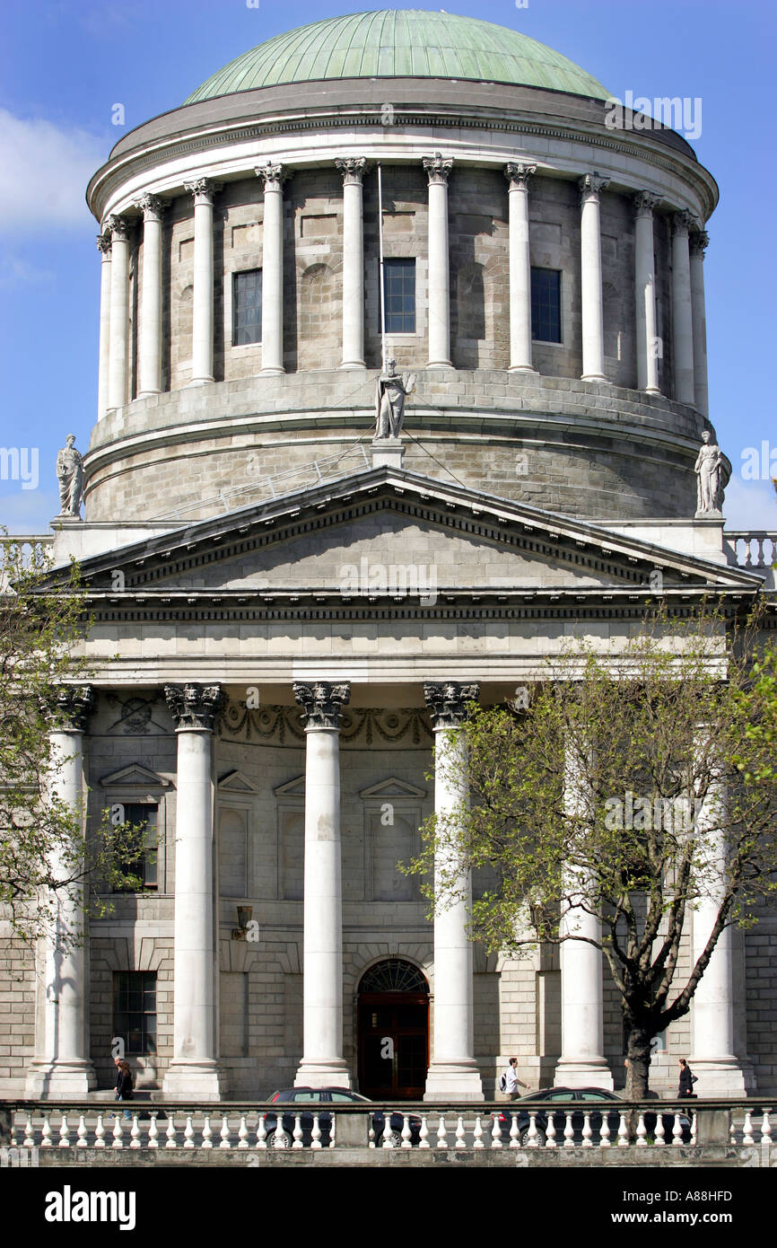 The Four Courts building on the banks of the River Liffey Dublin Stock ...