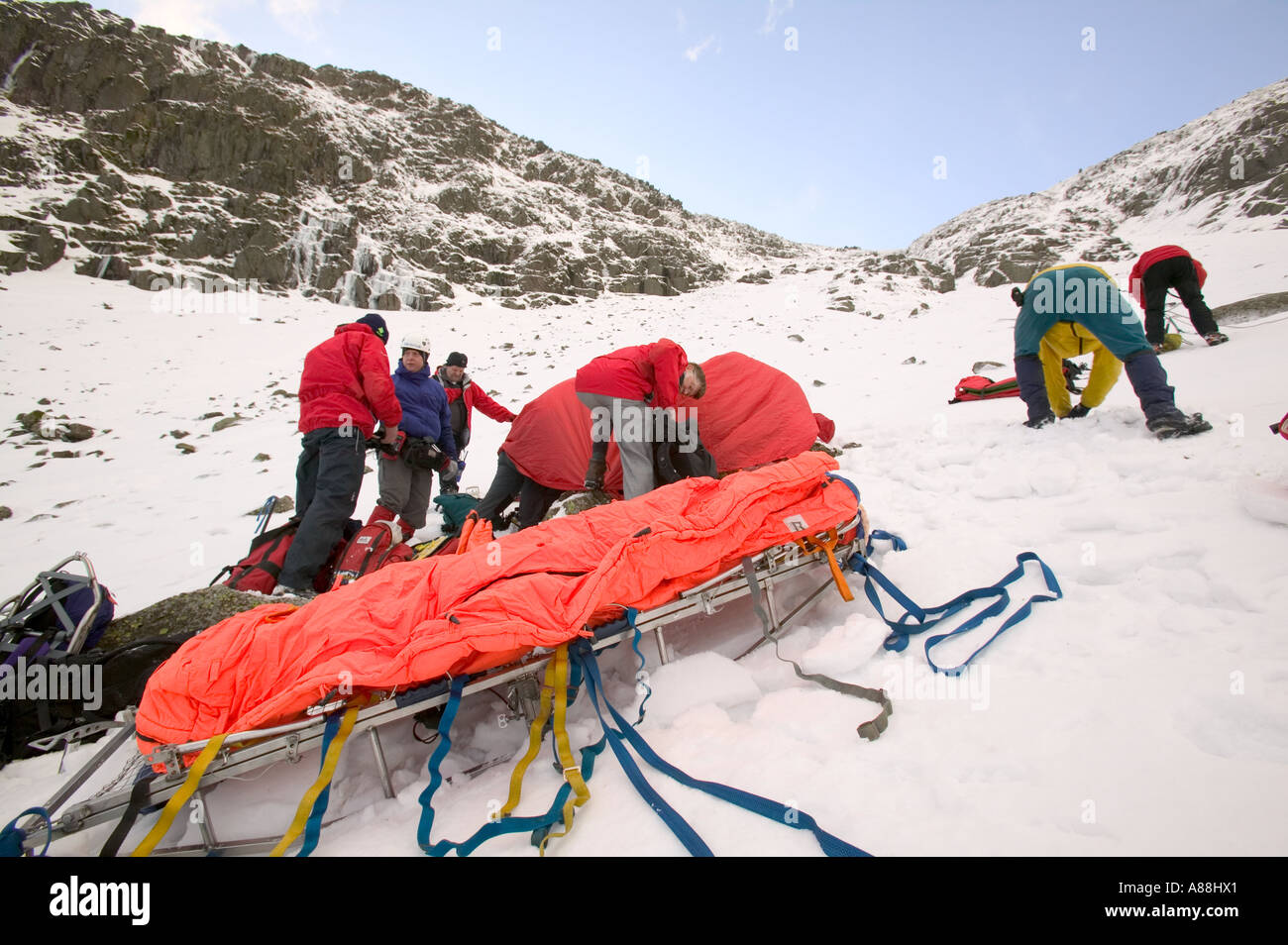 Raf helicopter mountain rescue snow hi-res stock photography and images ...