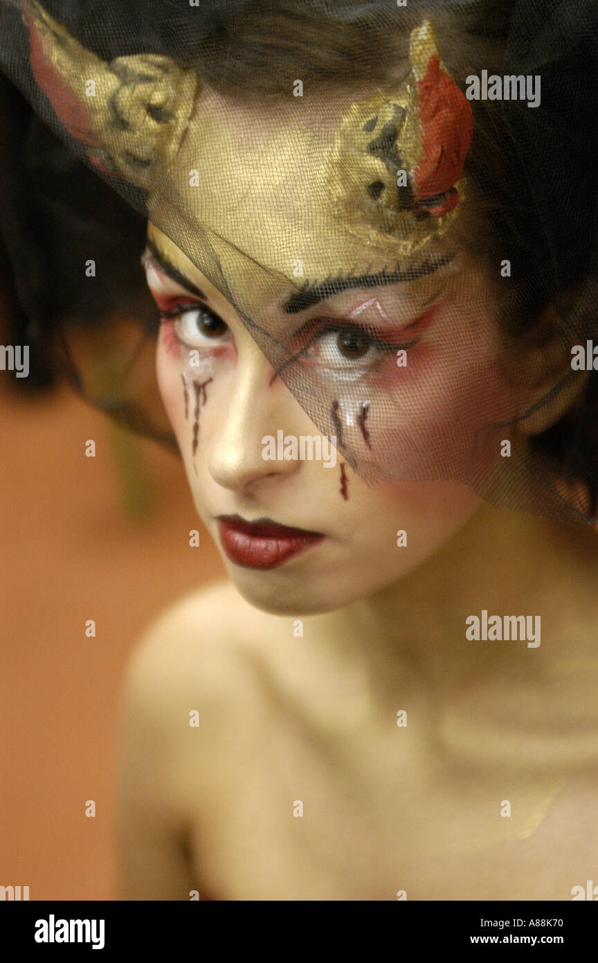 Mythology horned woman portrait hi-res stock photography and images - Alamy