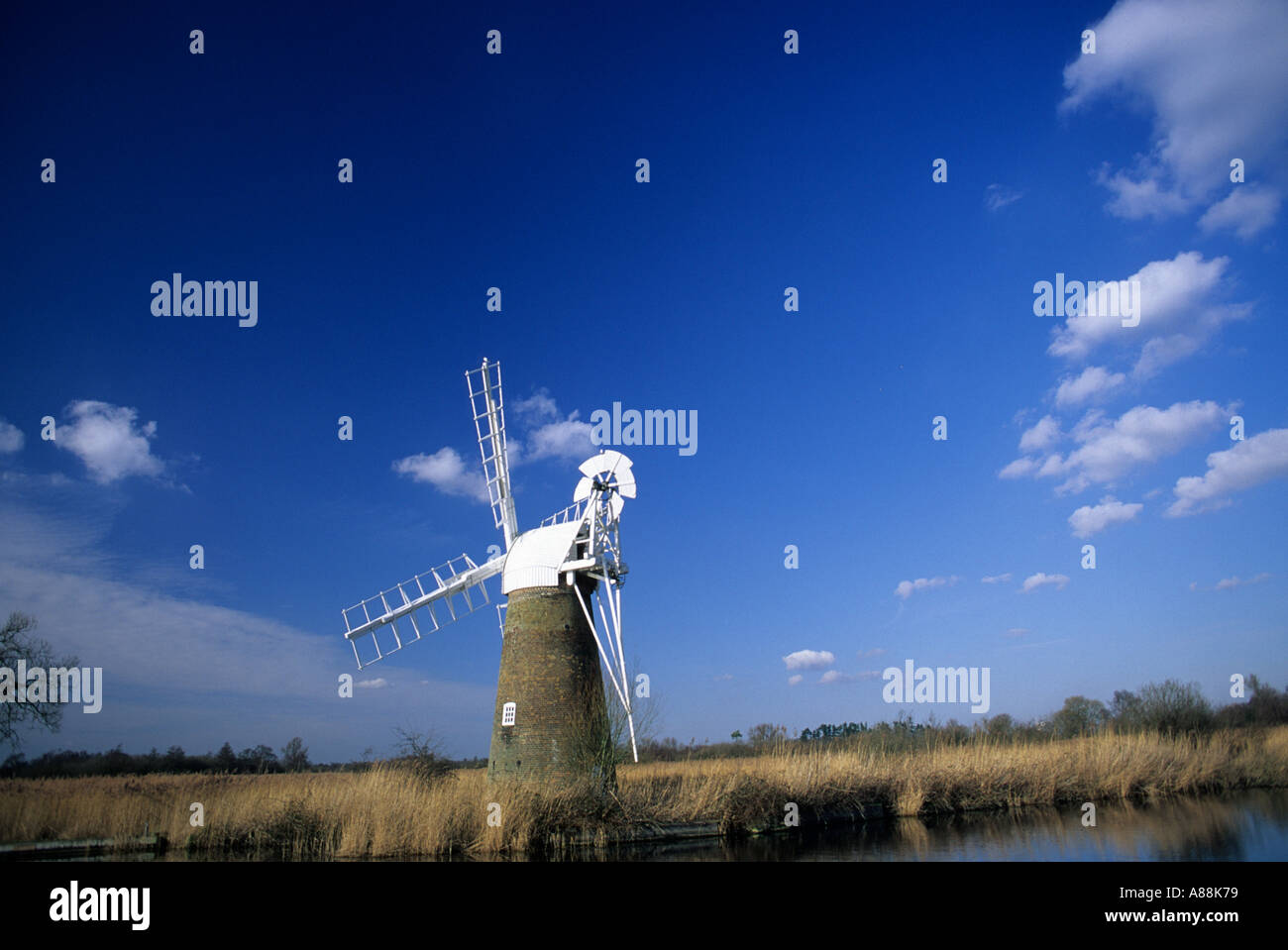 Windmill on River Ant Norfolk Stock Photo - Alamy