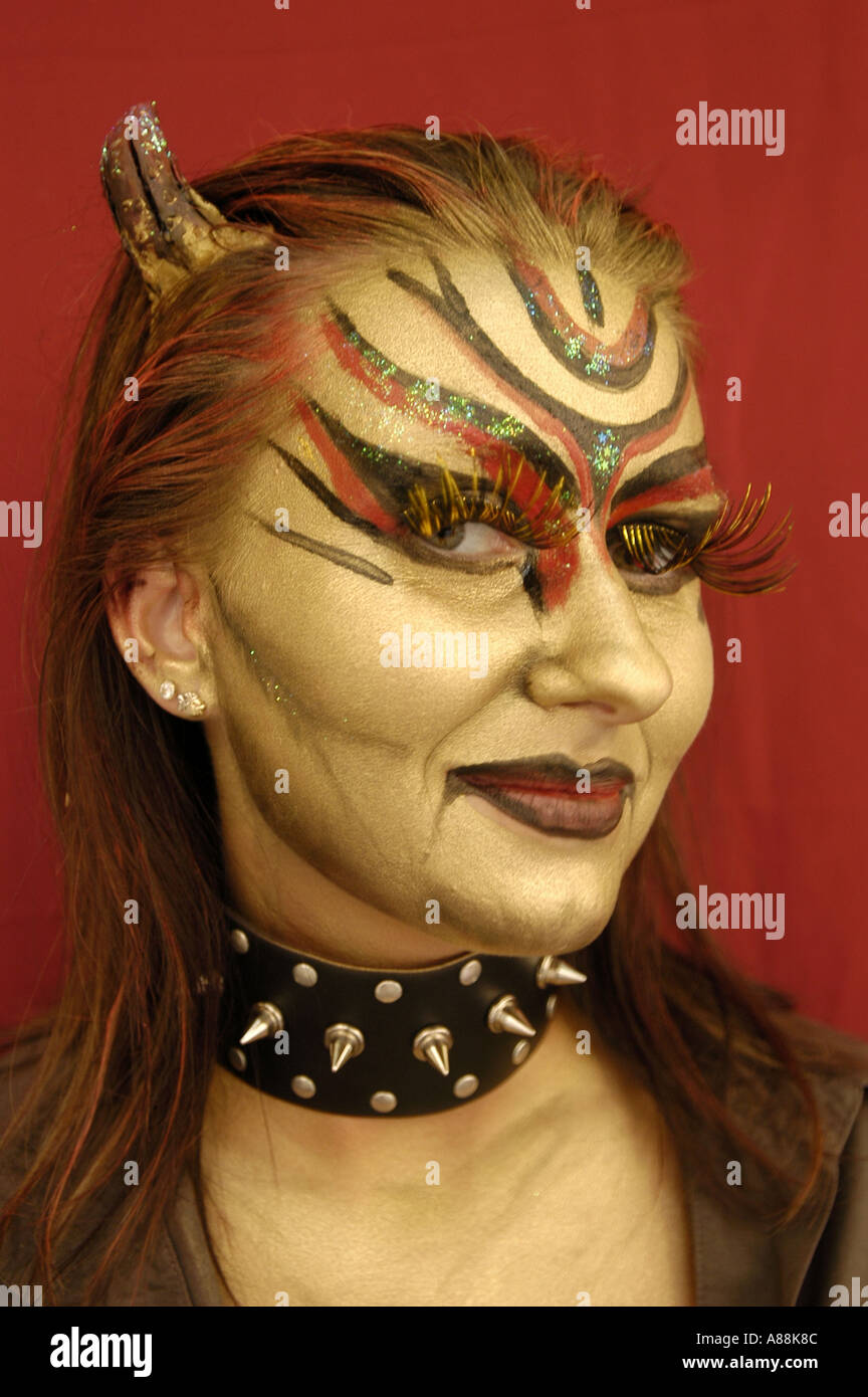 Woman face looking to camera fierce hi-res stock photography and images ...