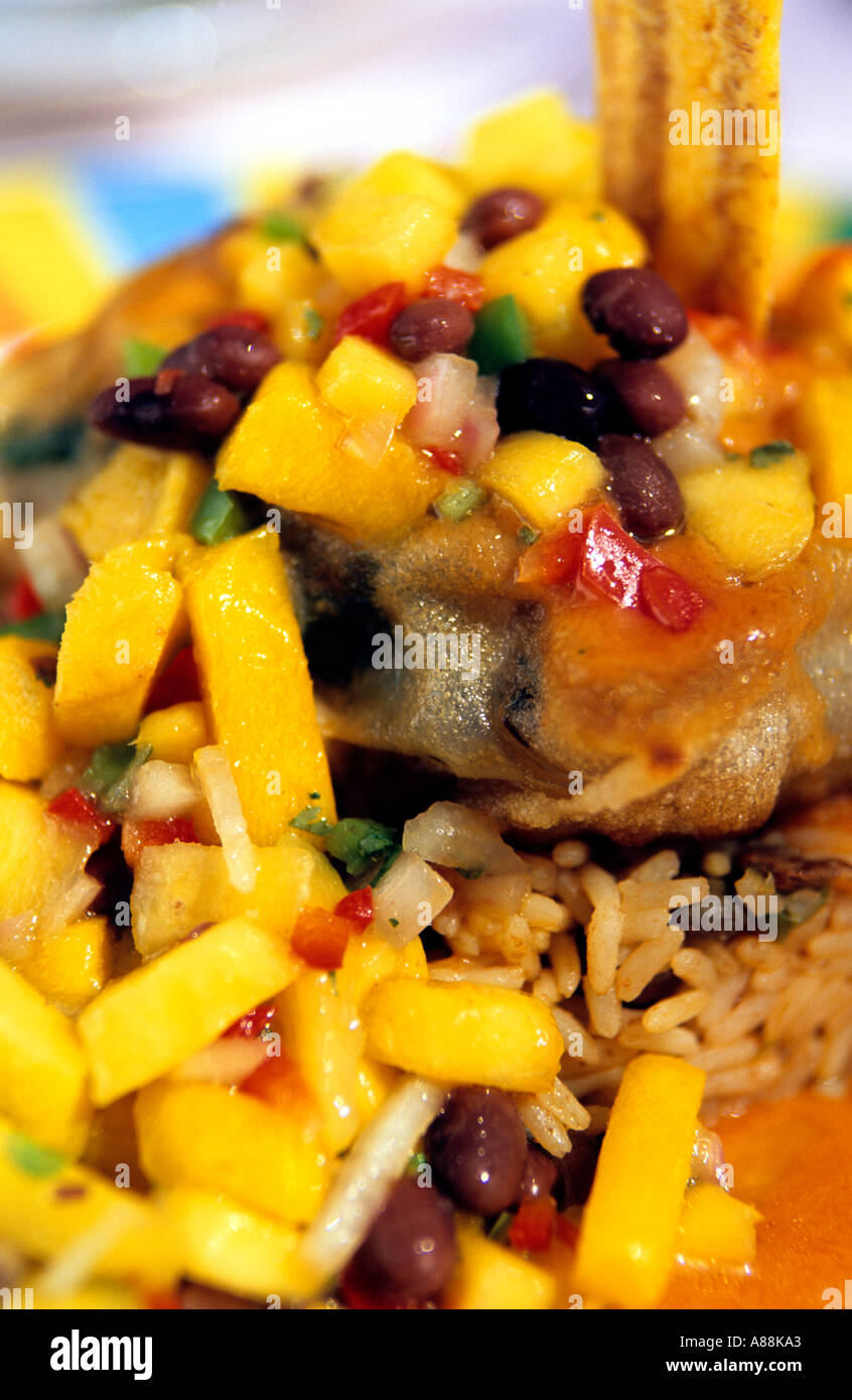caribbean antigua food Stock Photo - Alamy