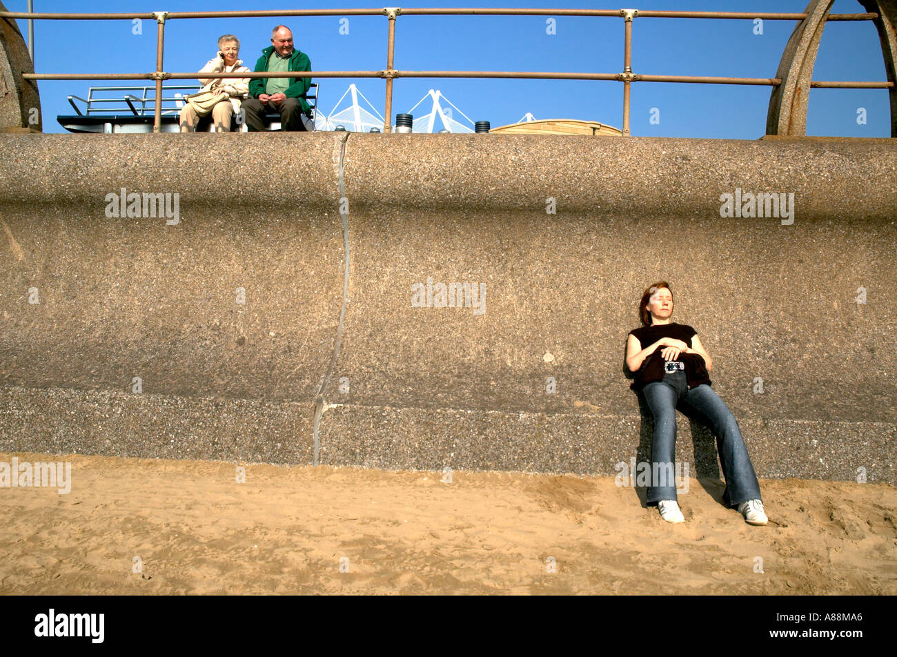 People Resting Aberafan Seafront Aberavon South Wales Stock Photo - Alamy