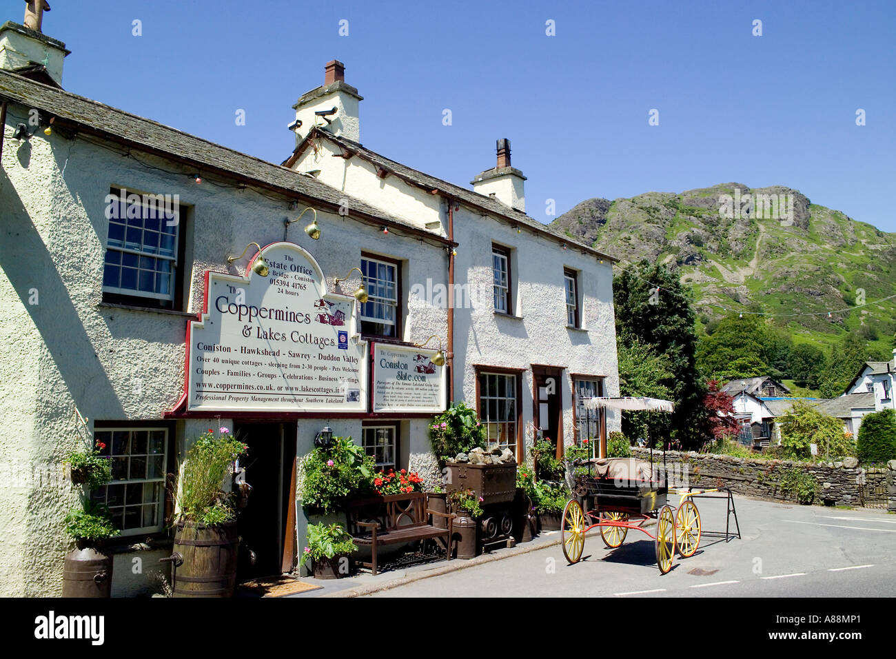Coniston Lake District Cumbria England Stock Photo - Alamy