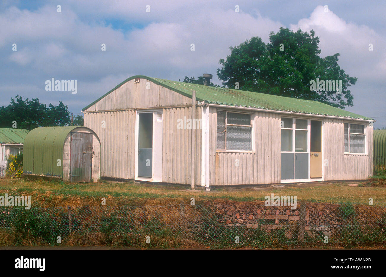 Prefab Building Air Raid Shelter Wales Stock Photo - Alamy
