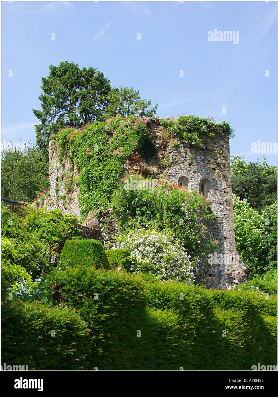 Tower Usk Castle South East Wales Stock Photo - Alamy