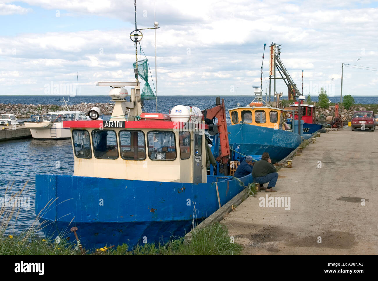 Two blue trawlers hi-res stock photography and images - Alamy
