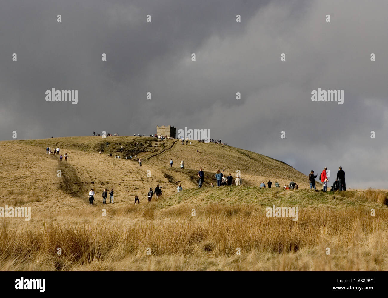 Good Friday walk to Rivington Pike Stock Photo - Alamy