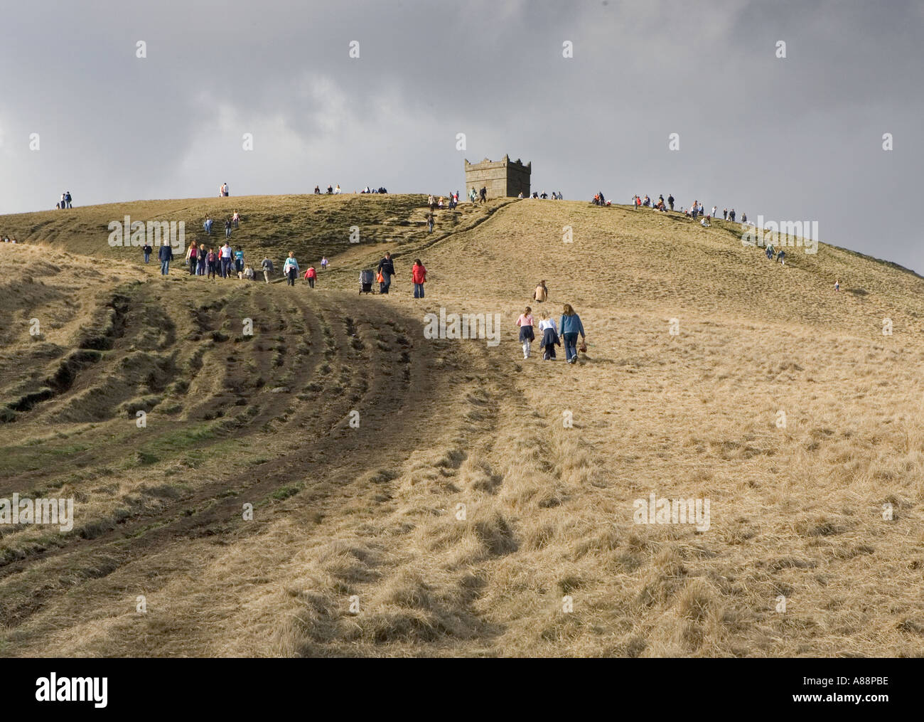 Good Friday walk to Rivington Pike Stock Photo - Alamy