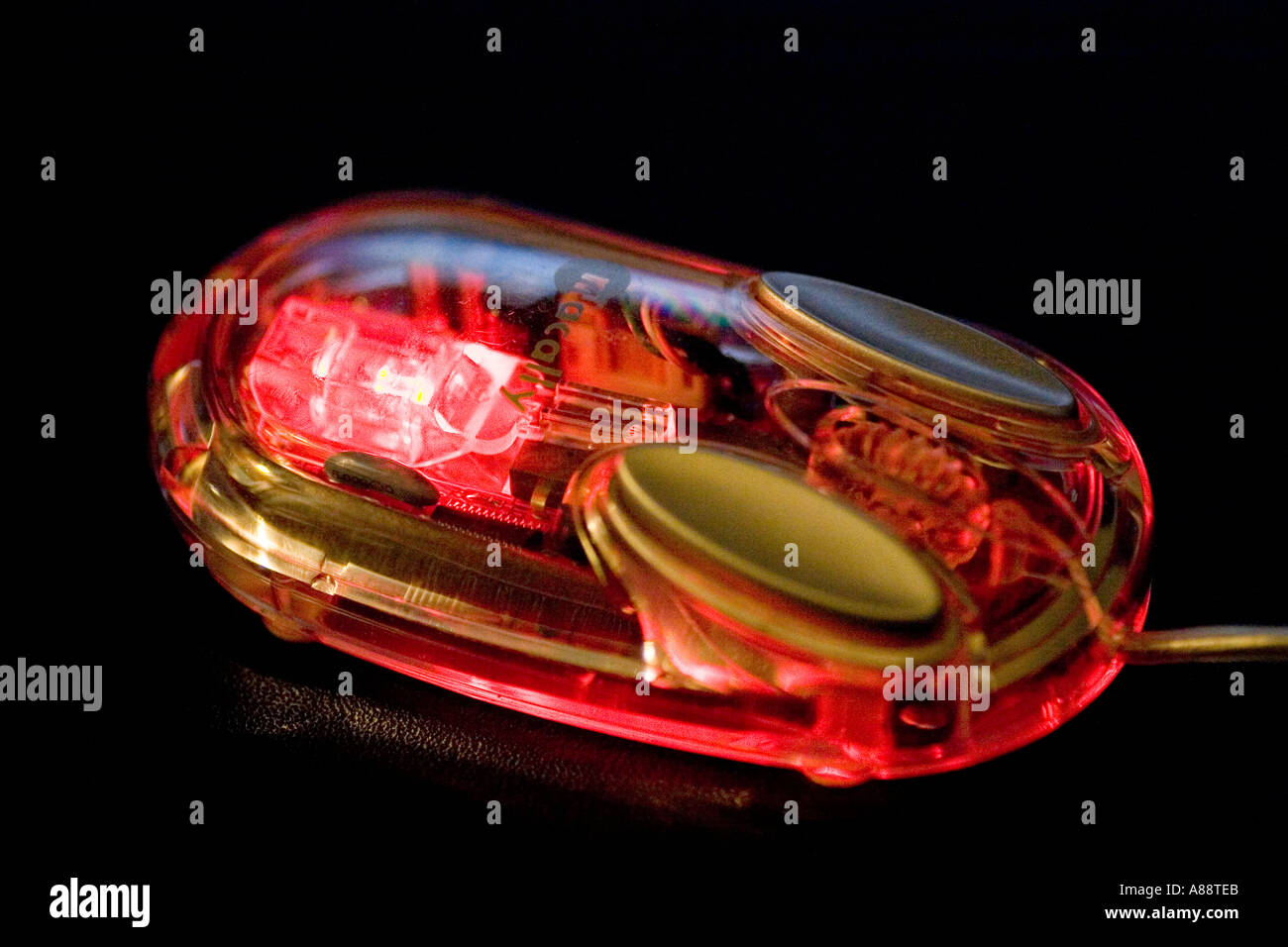 Illuminated computer mouse Stock Photo - Alamy
