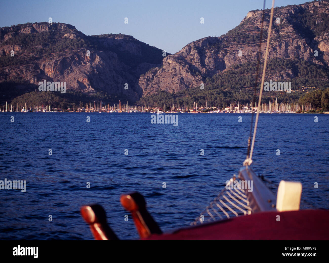 a view of gocek from the deck of a boat Stock Photo - Alamy
