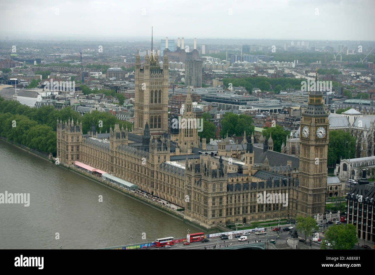 View of Houses of Parliament from Above Stock Photo - Alamy