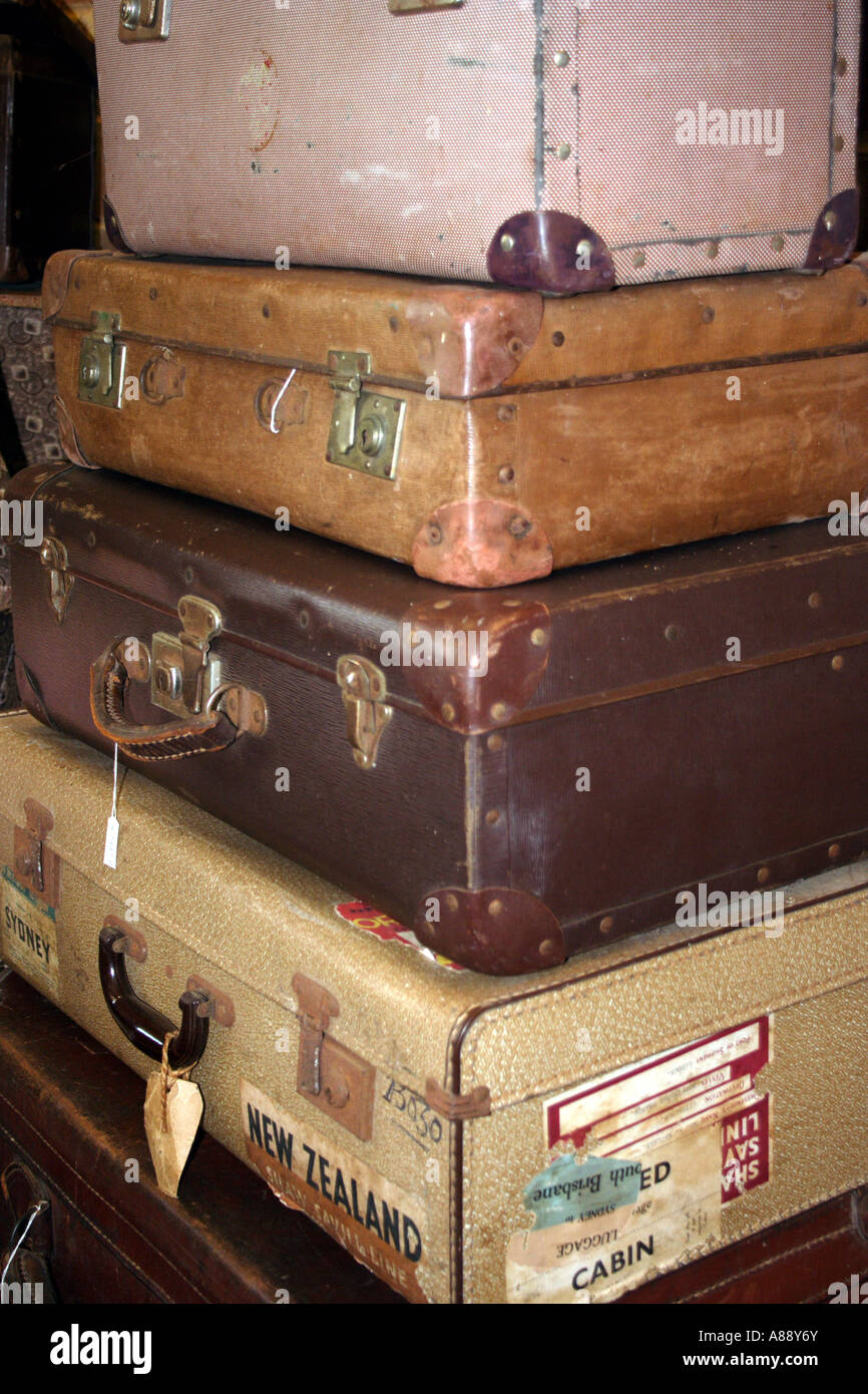 AN ARRAY OF OLD SUITCASES BDA10463 Stock Photo - Alamy