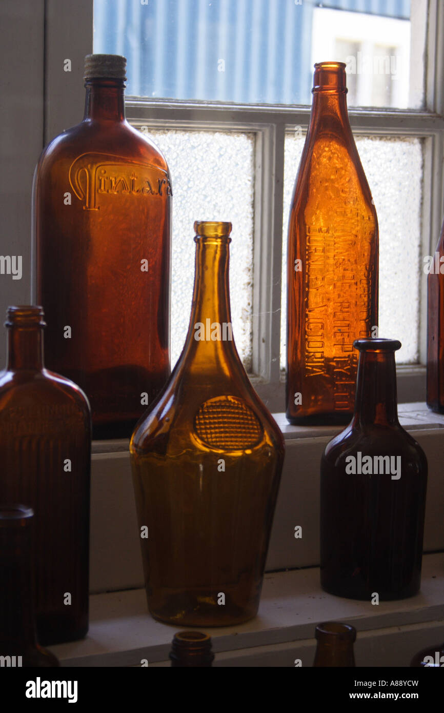 A DISPLAY OF DIFFERENT SHAPED BOTTLES BDA10490 VERTICAL Stock Photo - Alamy