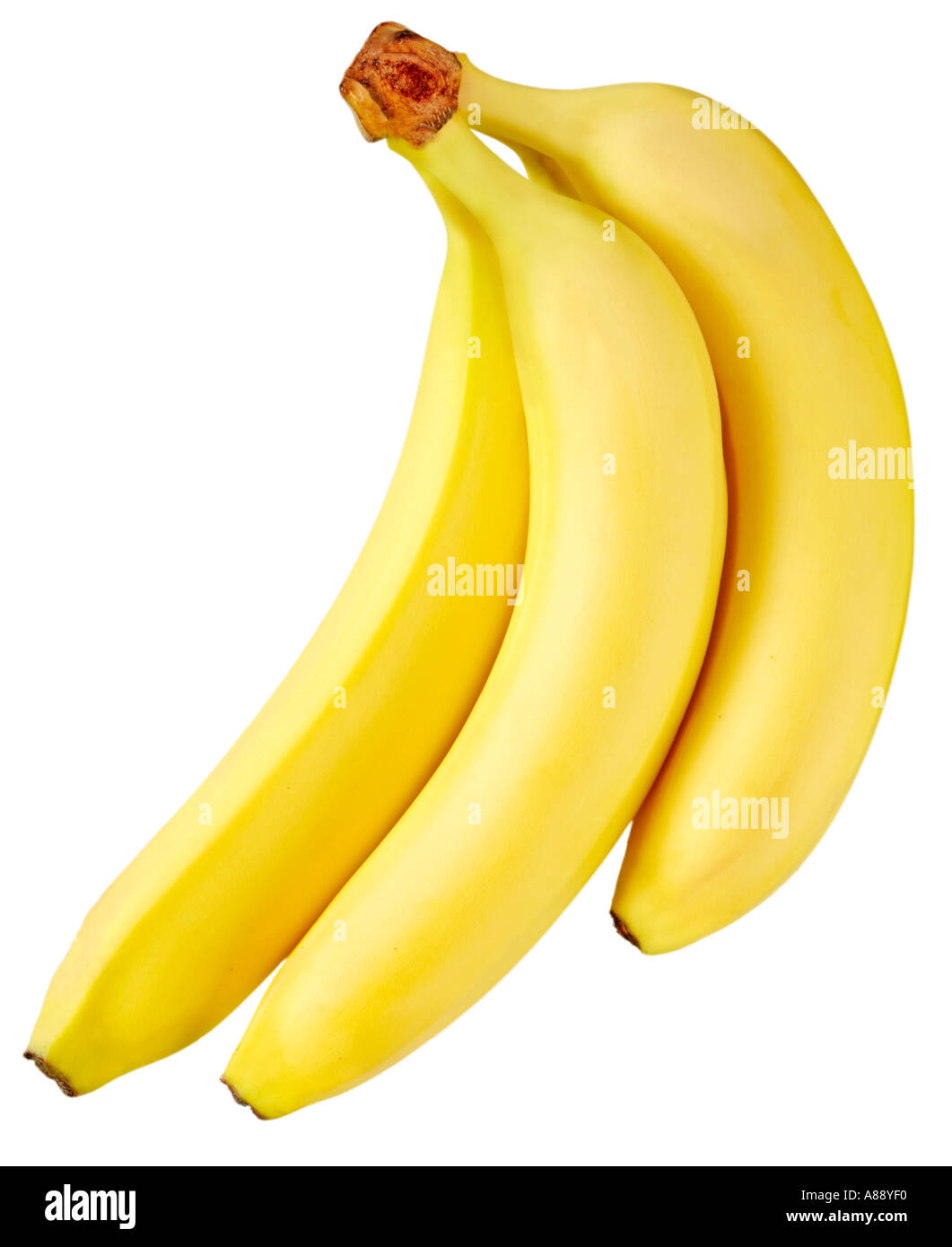THREE BANANAS ON WHITE Stock Photo - Alamy